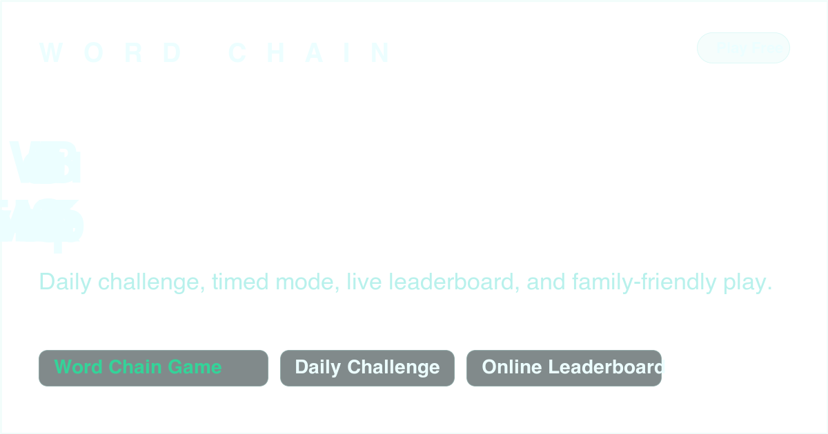 Word Chain Examples | Easy, Normal & Hard | Word Chain